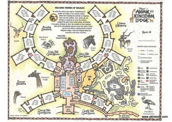 Animal Kingdom Lodge Map | Disney's Animal Kingdom Lodge Fan Site